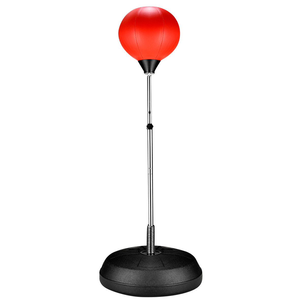 Пучинг-бэг с стойкой Protocol для взрослых и детей - Пучинг-бэг с стойкой и боксовыми перчатками - Стойка с регулируемой высотой - Стандартный пучинг-бэг, Размер: 18"Ш x 58"В, Цвет: Красный, 1 пучинг-шар, 1 боксовые перчатки, 1 насос для надувания, 1