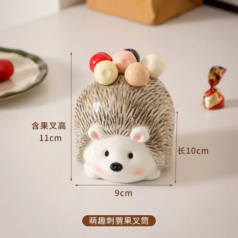 WHYOU ежик вилки для фруктов из нержавеющей стали c