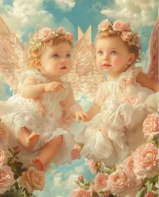 Алмазная Мозаика "ангелы" 40x50 См Алмазная Вышивка / Картина Стразами Подарков / Украшения