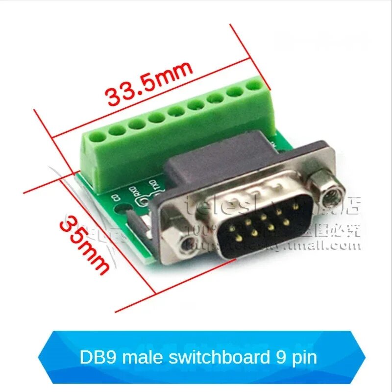 1 шт. DB9 «папа-мама» адаптер сигналов терминальный модуль RS232 RS485 последовательный порт к терминалу 9-контактный разъем с 9 отверстиями коммутационная плата
