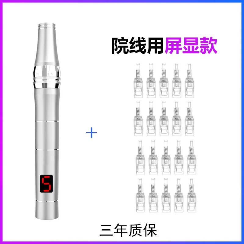 Электрический мезодермальный микроигольчатый интродьюсер MTS, микрокристаллическая ручка для салона красоты, ручка для роста волос, домашнего использования, неглубокий интродьюсер