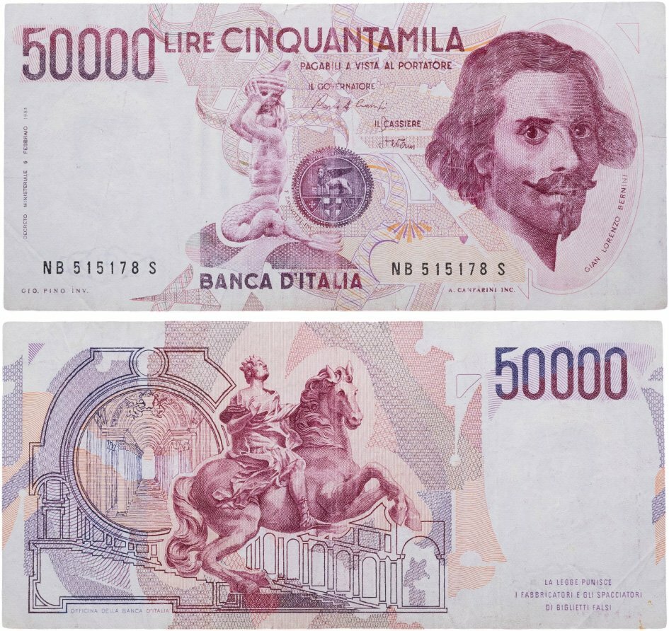 Италия 50000 лир 1992 Pick 116b