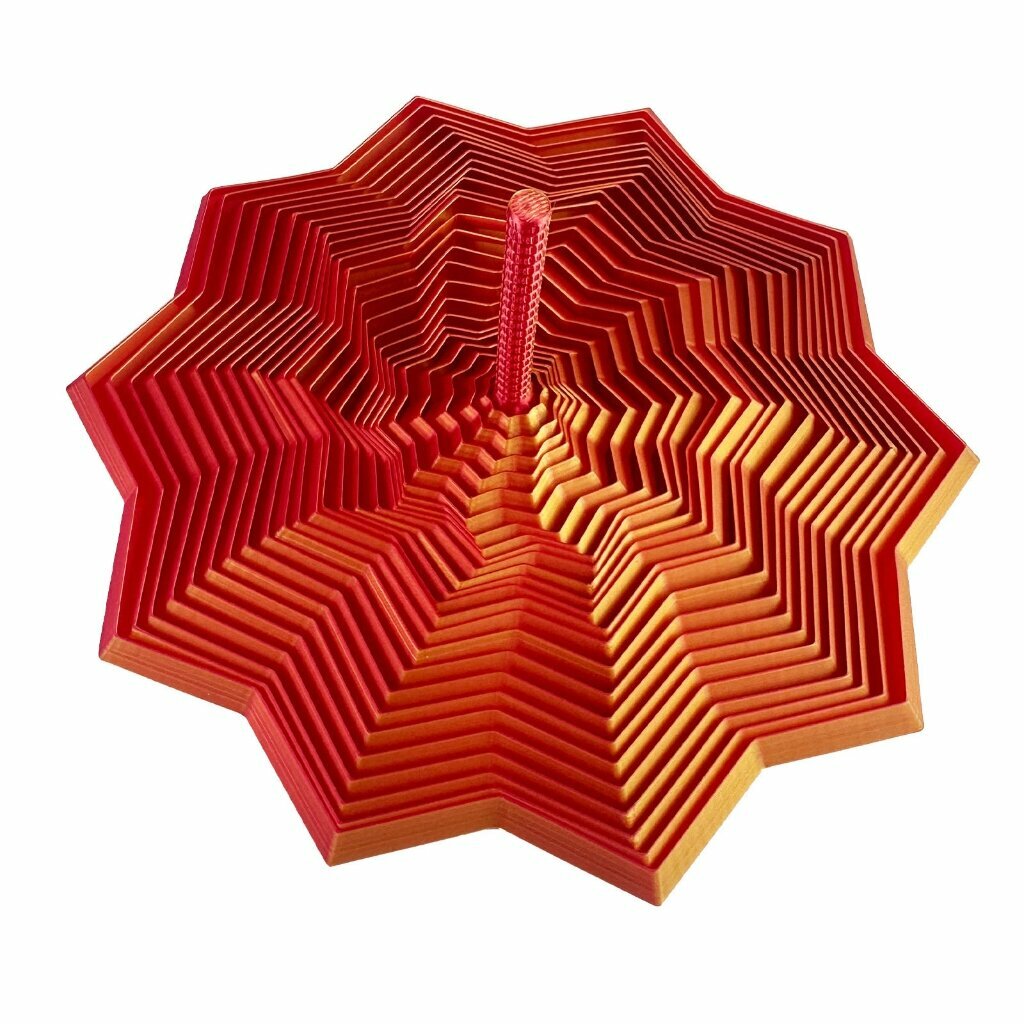 Напечатанная на 3D-принтере игрушка-трансформер "Звезда в разложенном виде" для снятия стресса с ручкой, подарок на день рождения для женщин и мужчин