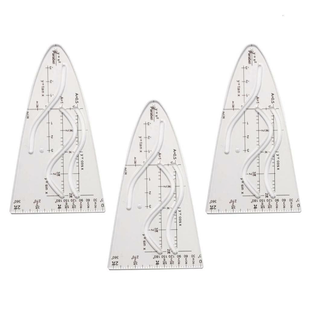 Точная косинусная линейка Инструмент для геометрии Параболический трафарет Косинусная линейка Изучение математики