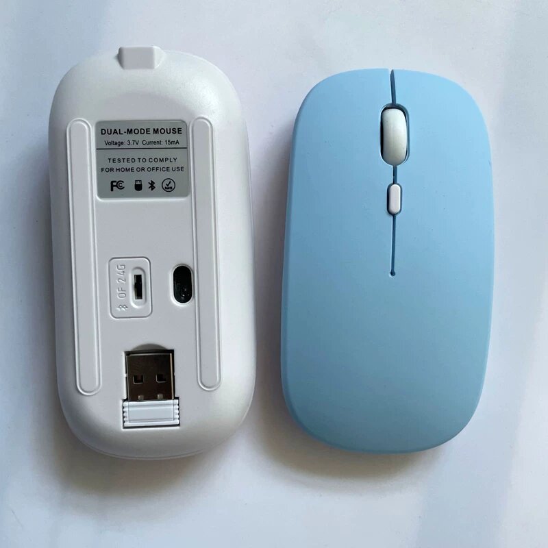 Беспроводная зарядка, бесшумная мышь, Bluetooth-мышь, одинарный/двойной режим, универсальная мышь для дома, офиса, игр,