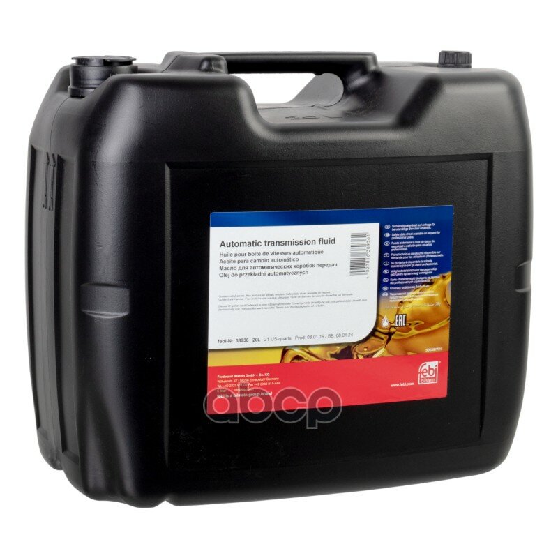 Жидкость для АКПП желтая 20L / для 6-ТИ ступ. АКПП ATF M-1375.4/BMW ATF 2/Ford WSS-M2C938-A/Mercon SP шт. Febi арт. 38936