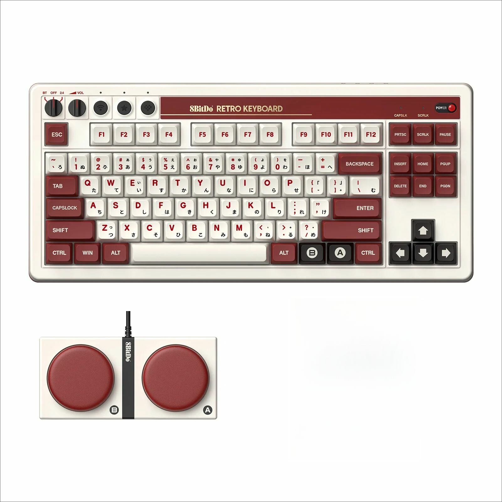 8BitDo Retro Mechanical Keyboard - Компактный дизайн, улучшенный игровой процесс - Совместимость с Windows и Android