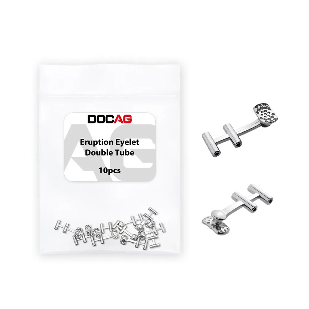 DOCAG Лингвальные кнопки для брекетов 10 шт. Button Double Tube