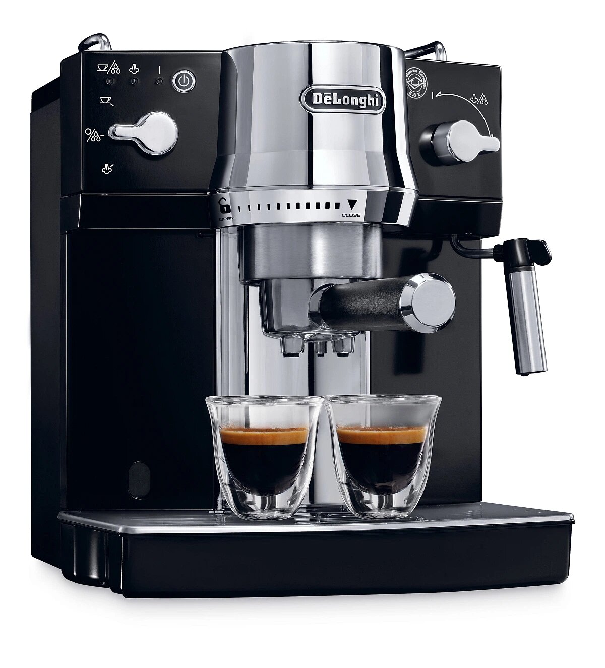 Кофемашина DeLonghi EC 820. B с капучинатором, 15 Бар, чёрная