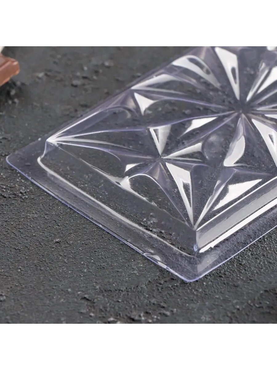 Пластиковая форма для шоколада с цветочным дизайном