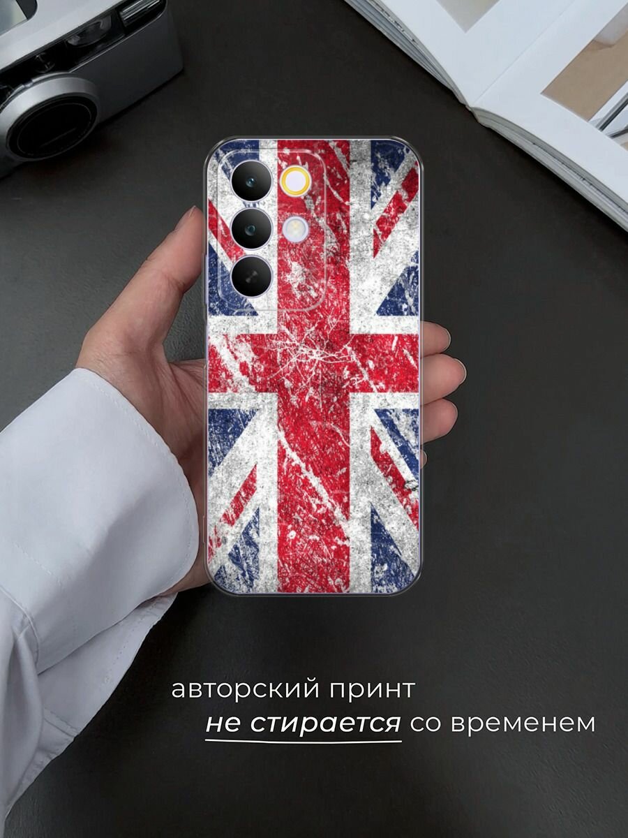 Силиконовый чехол на Realme C85 / Реалми C85 с принтом Флаг британский — фото 1
