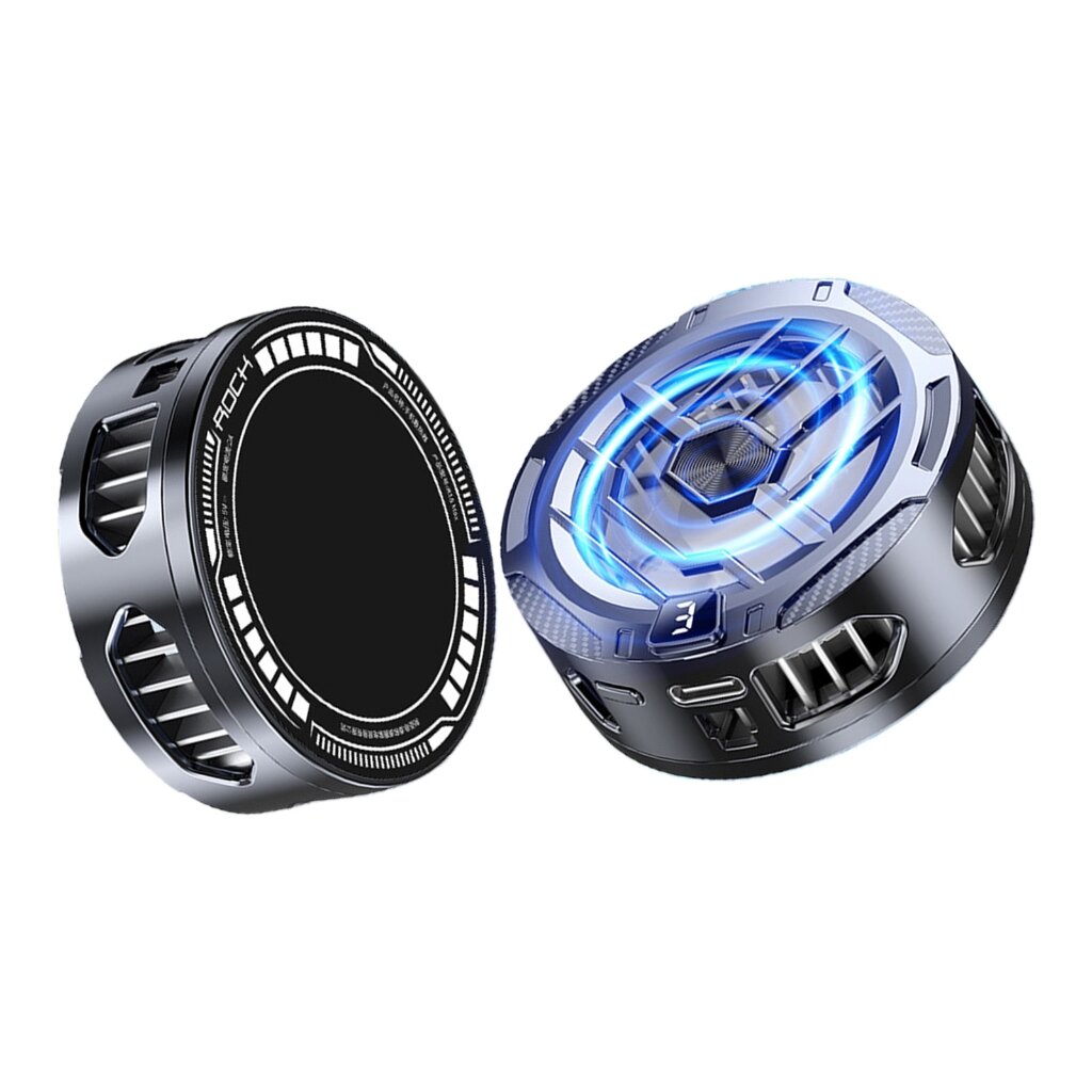 Умный цифровой дисплей для радиатора мобильного телефона, задняя клипса для холодильника "два в одном"-черный-трехскоростная регулировка цифрового дисплея