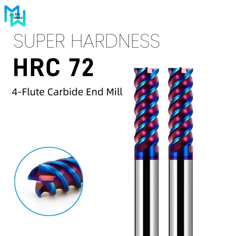 MillV Super Hardness HRC 72 Плоская концевая фреза 2x6x4x50