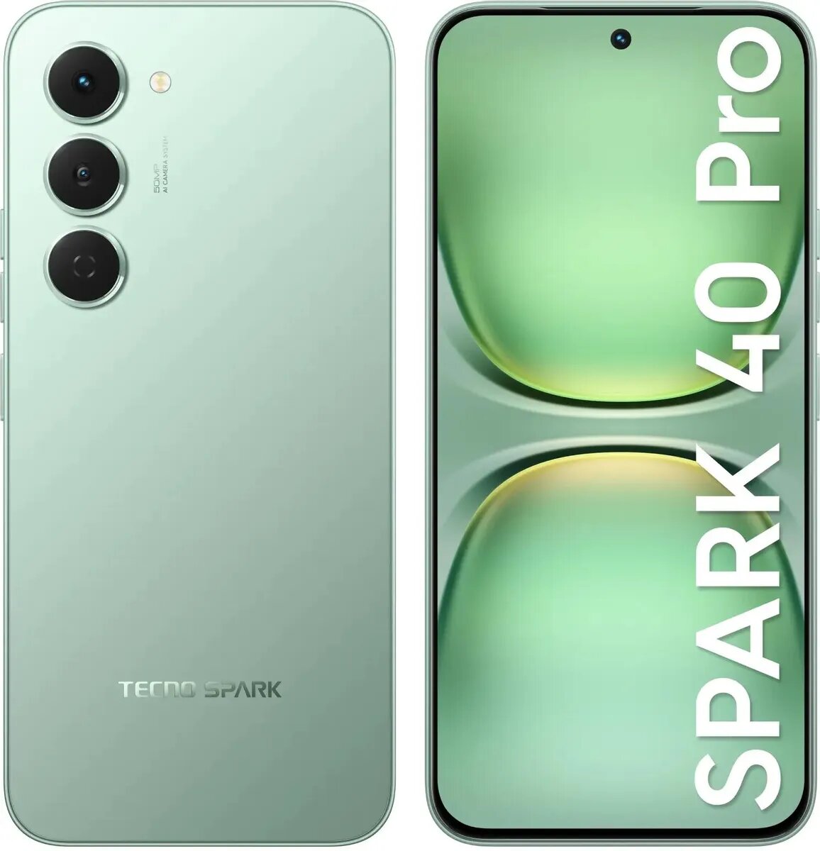 Смартфон TECNO Spark 40 Pro 8/128Gb Bamboo Green, Helio G100 Ultimate, 144 ГЦ