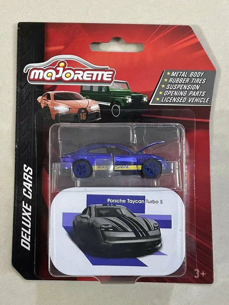 Машинка Majorette 1/64 Alloy car model Porsche Taycan Turbo S