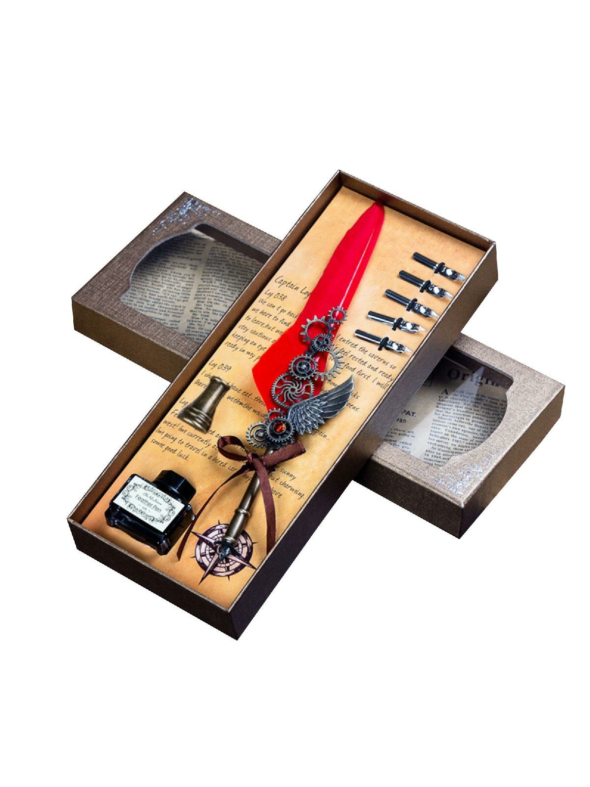 Набор перьевых ручек с чернилами, 5 сменных наконечников, держатель для ручки для ребенка