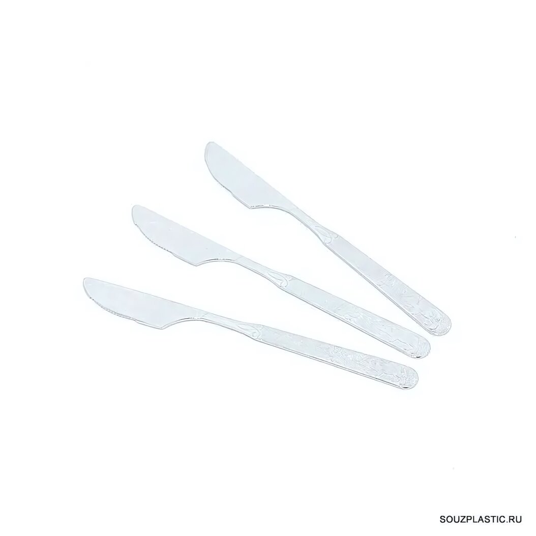 Нож детский 'Колобок', прозрачный пластик, с узором, цвет в ассортименте, удобная ручка