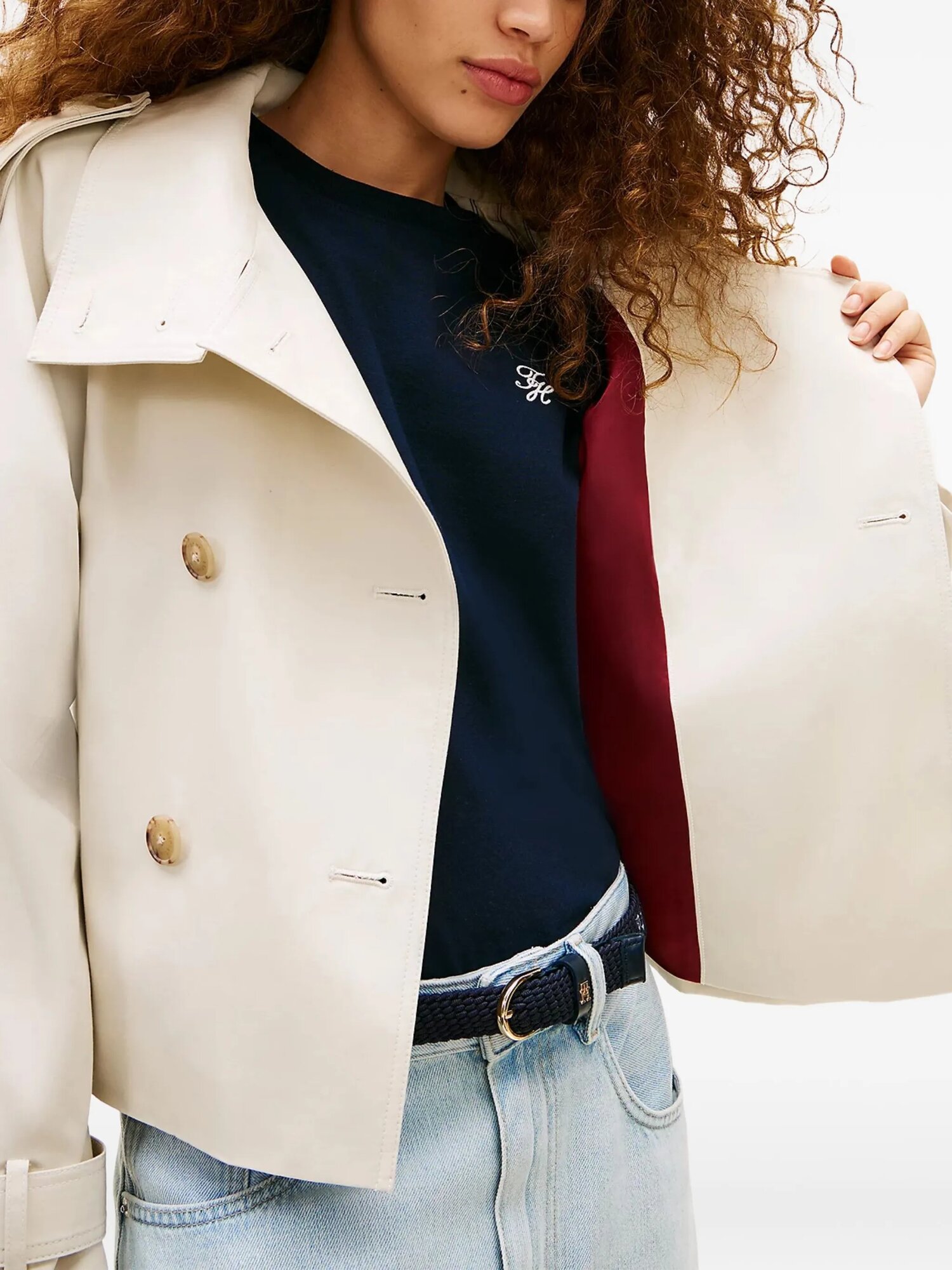 Куртка TOMMY HILFIGER, размер 44 EU, white — фото 1