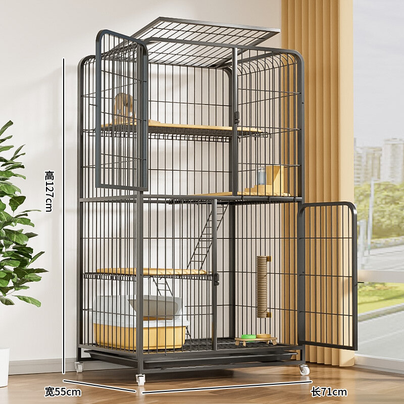 Клетка для кошек Вилла Трехуровневая Очень большая Свободное пространство Оптовая клетка для кошек Роскошный дом для кошек Убежище для кошек Лазалка для кошек Гнездо для кошек