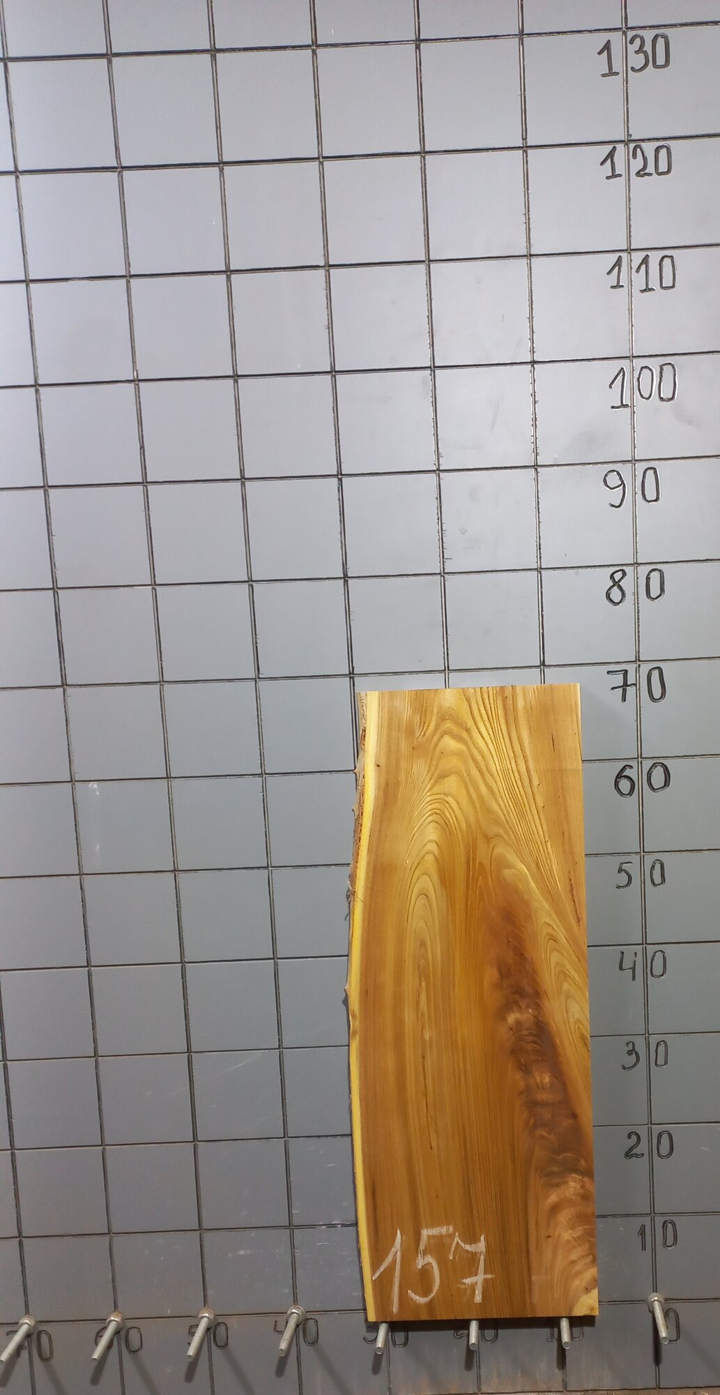 Заготовка для полки Доклес №157, карагач, цельные, сухие, 4.2х25х67 см