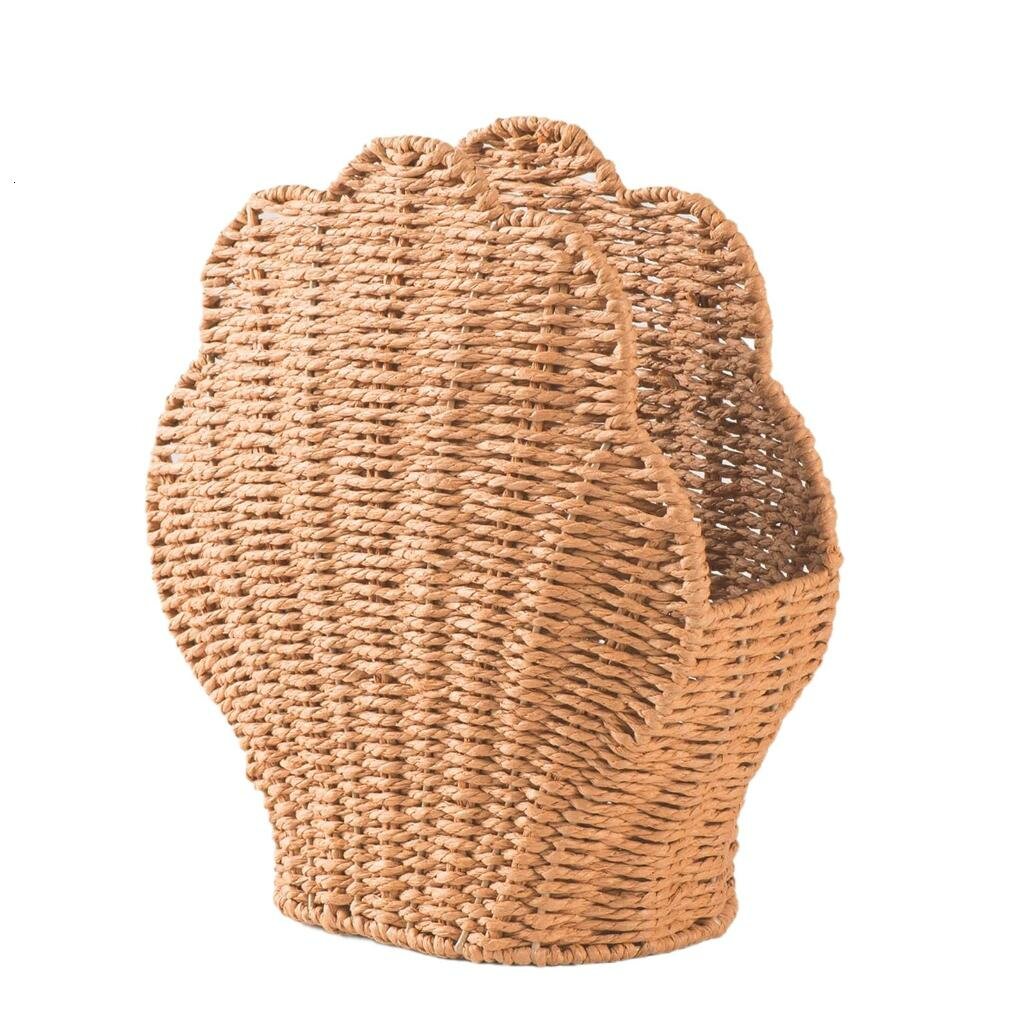 Плетёная корзина для хранения в форме раковины