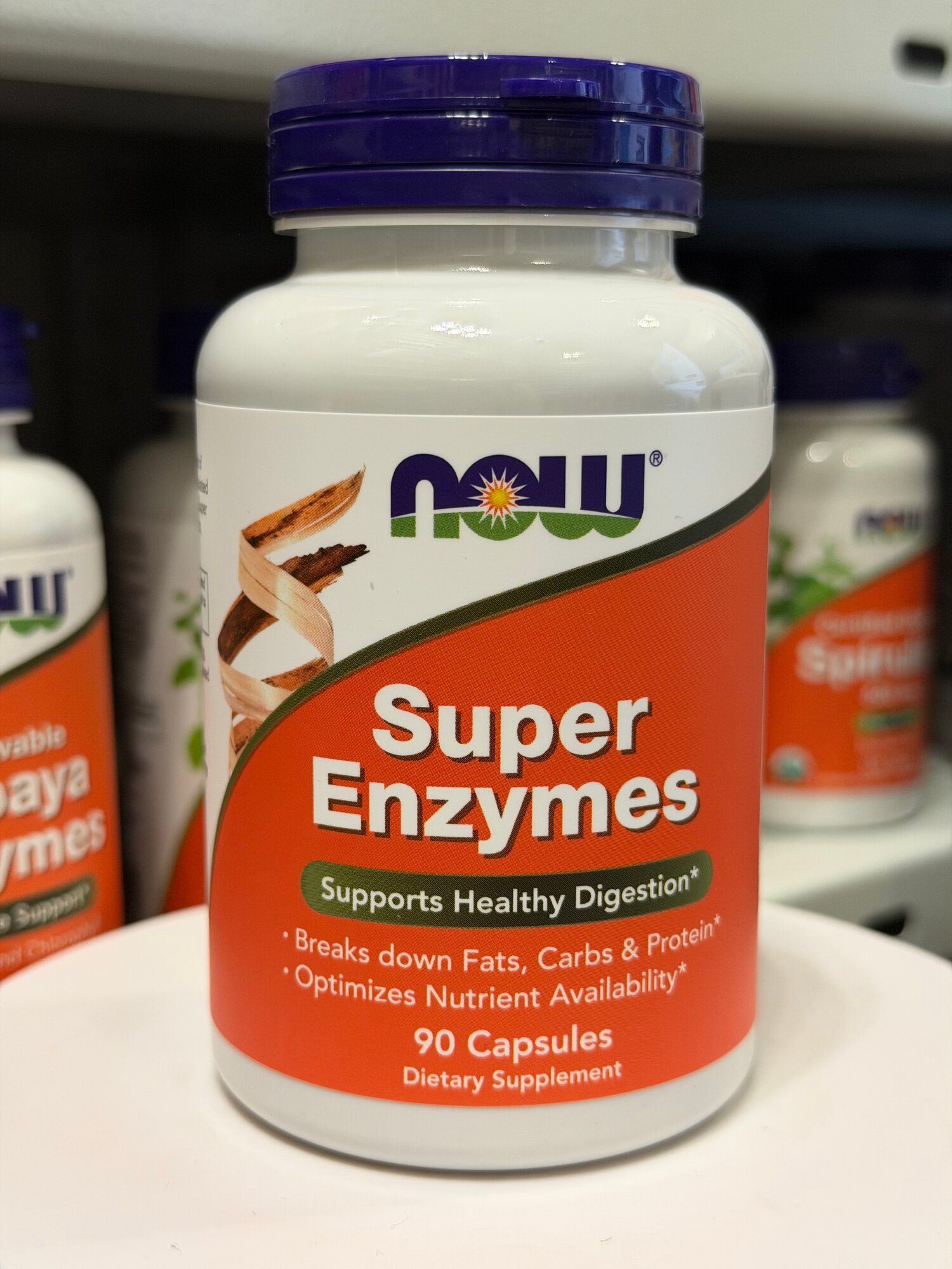 NOW Super Enzymes — комплекс пищеварительных ферментов для комфортного пищеварения, 90 капсул