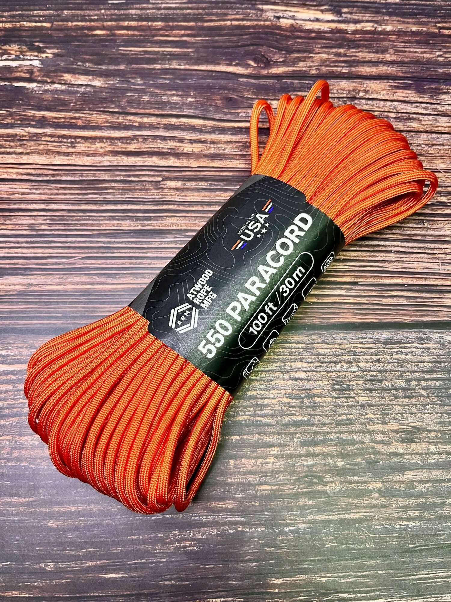 Паракорд Atwood Rope MFG RG1084H Parachute Cord, Burnt Orange
