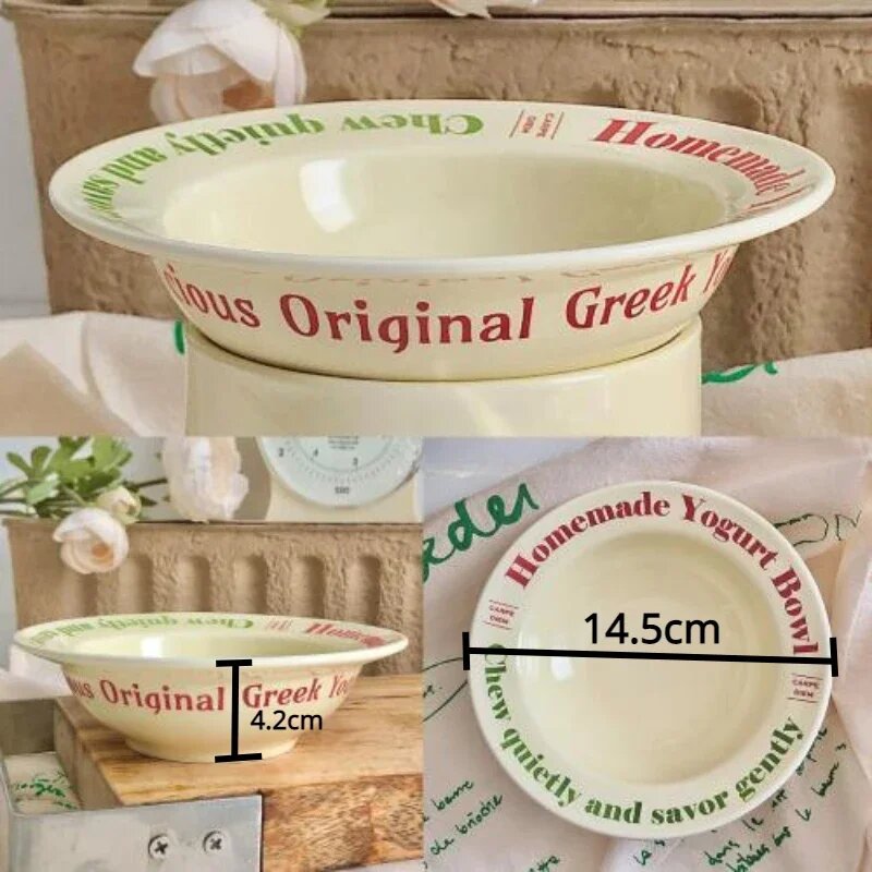 Керамическая тарелка в стиле ретро salad bowl 200ml