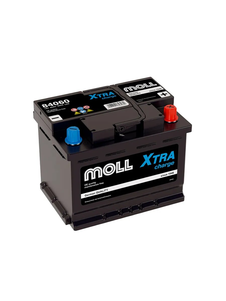 Аккумулятор MOLL XTRA charge 60R 12V 60Ач обр. пол.