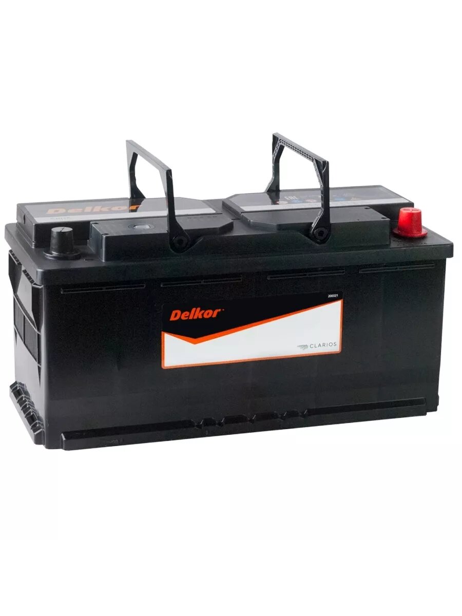 Аккумулятор DELKOR 110R+ 12V 110Ач 900А 393x175x190 обр. пол.