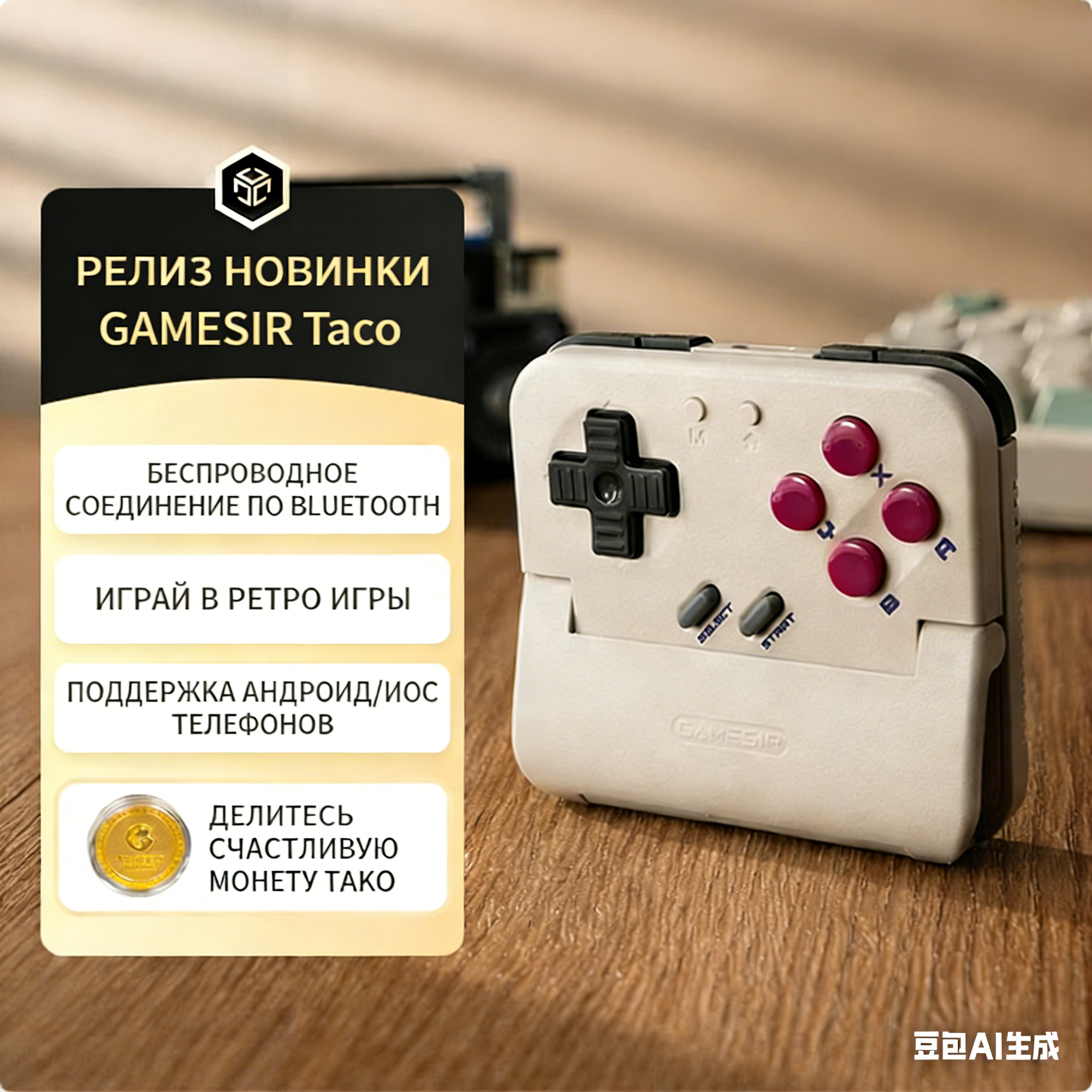 GameSir Taco Мобильный геймпад игровой контроллер с вертикальной подставкой TMR Холл для Switch/iOS/Android/GBA