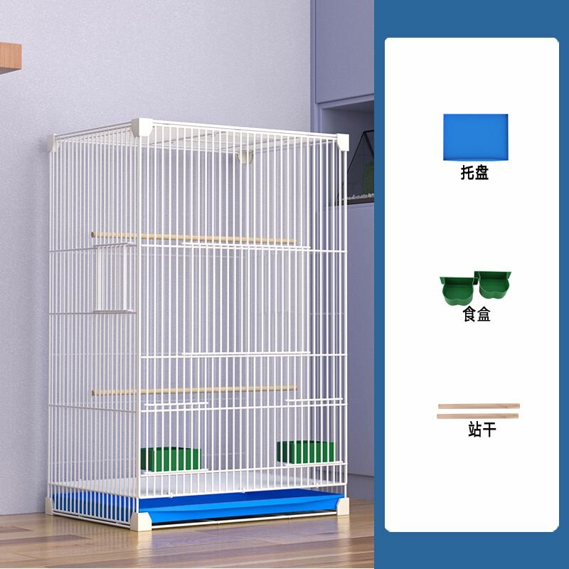 Клетка для птиц, усиленная большая вилла для попугаев, клетка для корелл и неразлучников с коробкой для разведения, комплект для сборки клетки для птиц