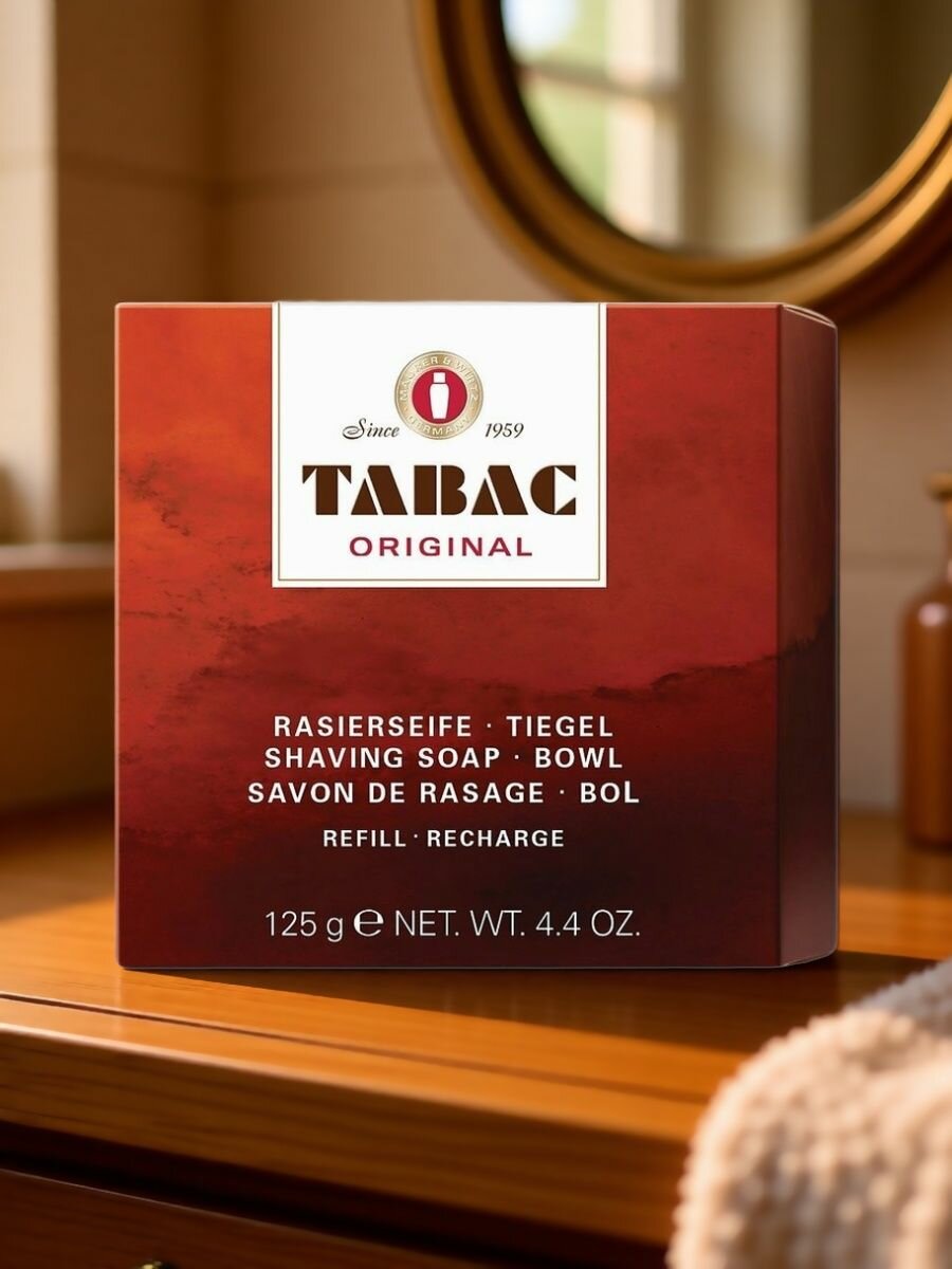 TABAC Мыло для бритья сменный блок Shaving Soap Bowl Refill, 125 г