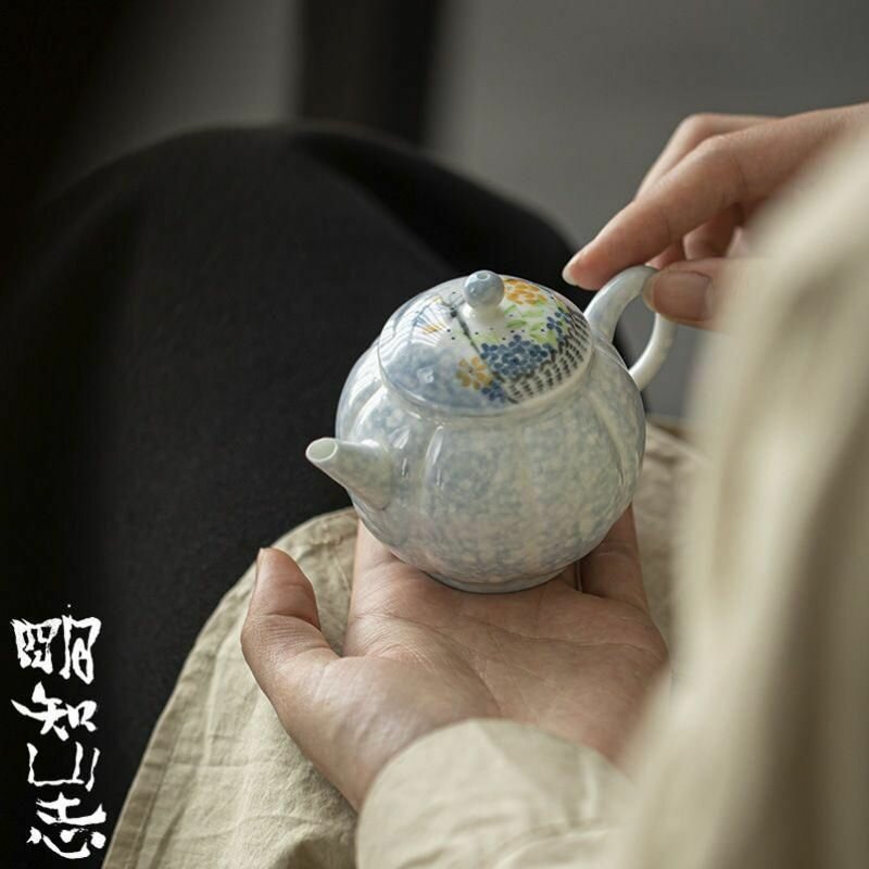 Высококачественный чайник с ручной росписью Twilight Mountain Purple Kung Fu Teapot