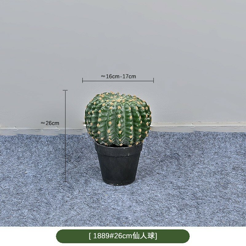 Искусственный кактус в форме шара, фальшивое зеленое растение, декор для окна, мягкое украшение, пустынный ландшафт, сизаль, искусственный кактус драцена, дерево тысячелетия