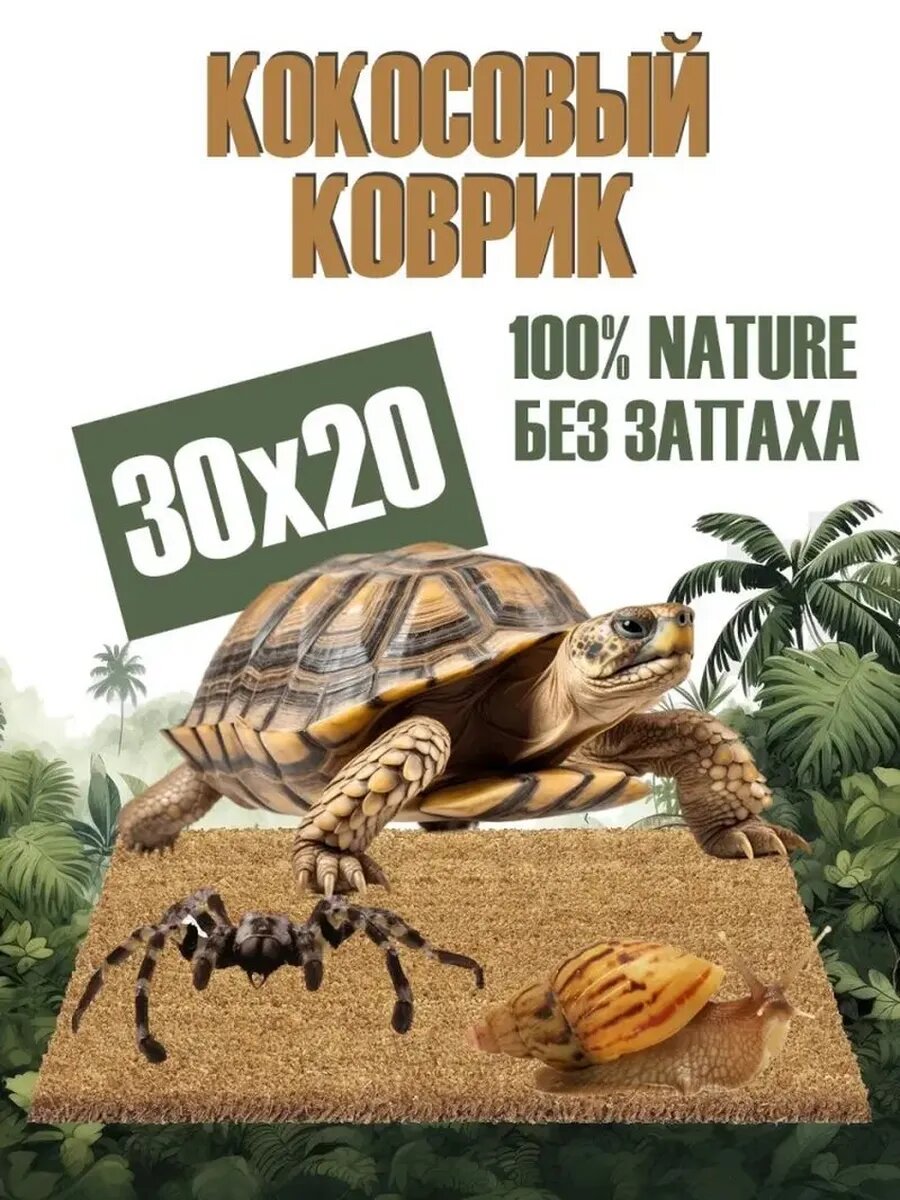 Кокосовый коврик для террариума 30х20
