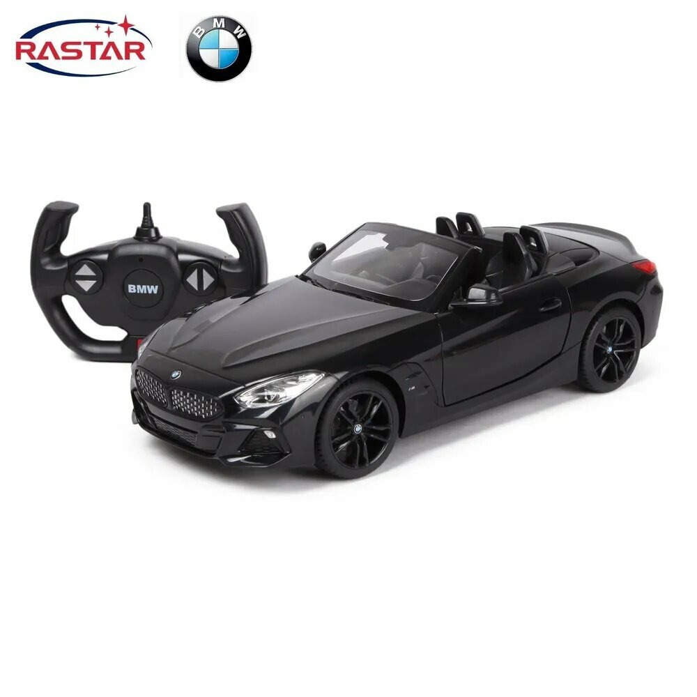 Машинка на пульте 1:14 34 см BMW Z4 Кабриолет Черная, Двери открываются, Руль 2,4GHz радиоуправление, Свет фары, до 10 км / час