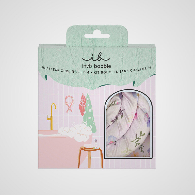 Набор аксессуаров для создания локонов SET Oasis Violet Spa Curl (диаметр бигуди M) INVISIBOBBLE SET Oasis Violet Spa Curl Набор 1 шт