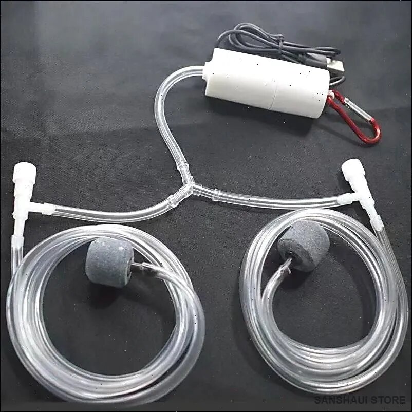 Аэратор USB (компрессор) переносной для живца и аквариума, 1 шт.