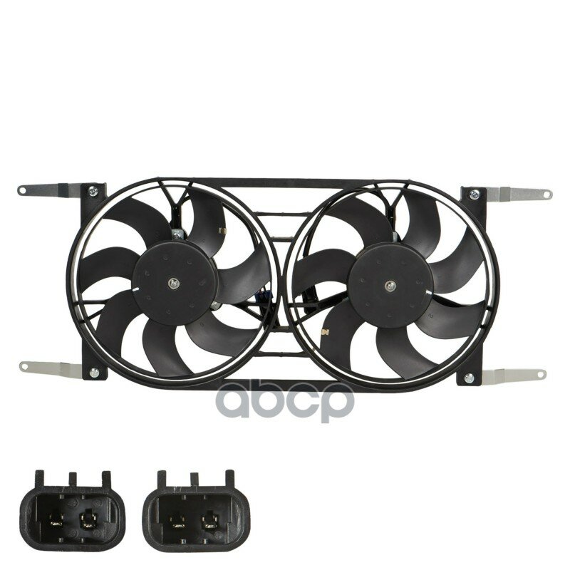 Э/вентилятор охл. для а/м УАЗ Patriot (10-) (2 вент.) (с кожухом) (прямые кроншт.) LUZAR арт. LFK0361