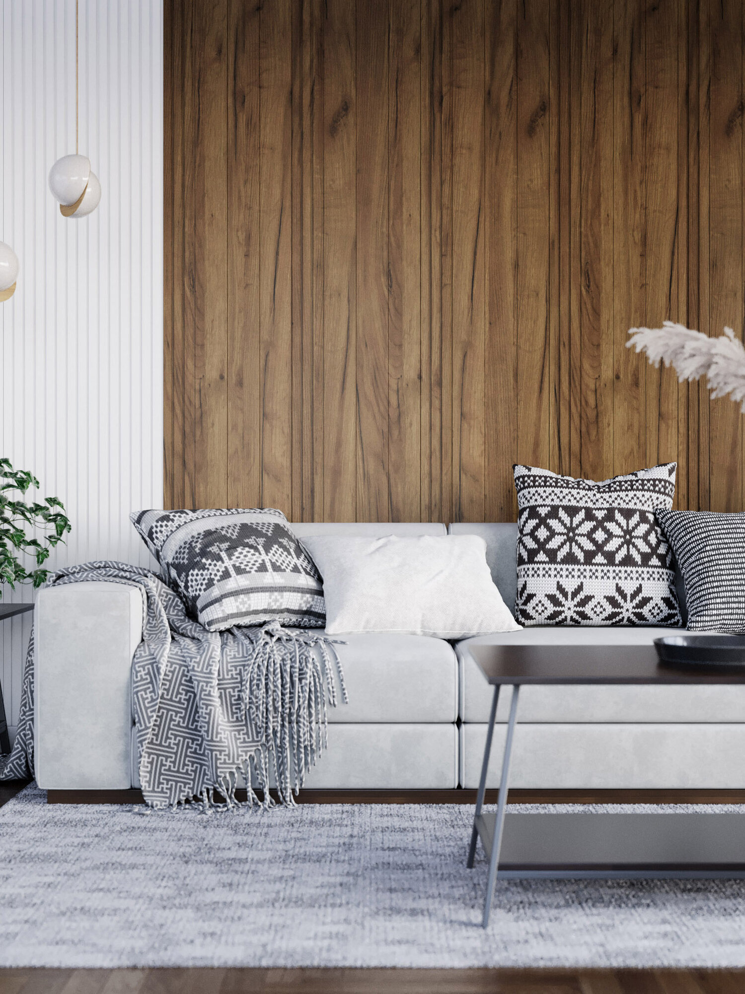 Модульная стеновая панель лайн саваш Дуб Крафт Табачный 2800*116*10 мм - 8 шт