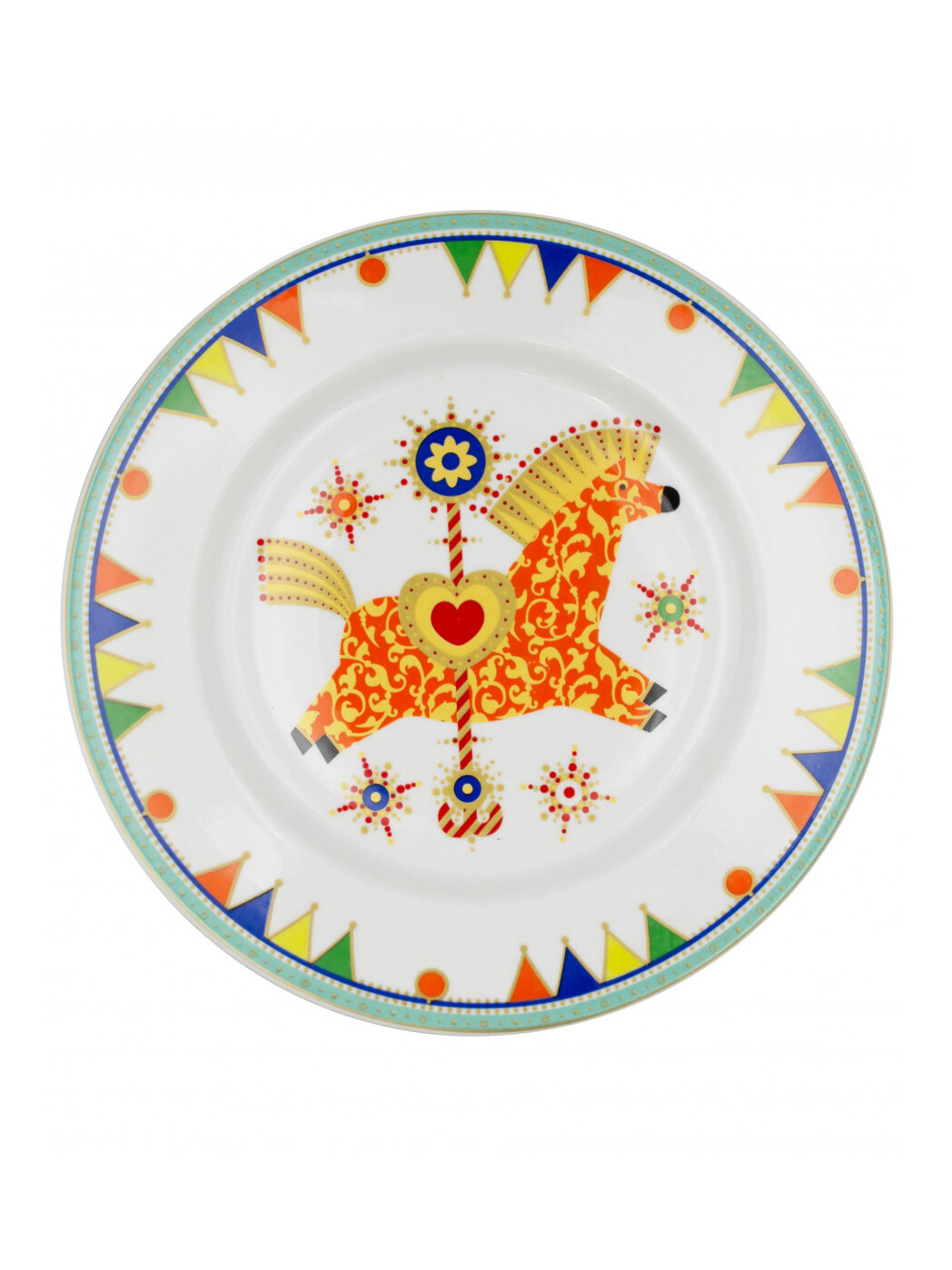 Набор тарелок мелких 200 мм, "Чайная карусель" гладкий край, Дулево 4 шт.