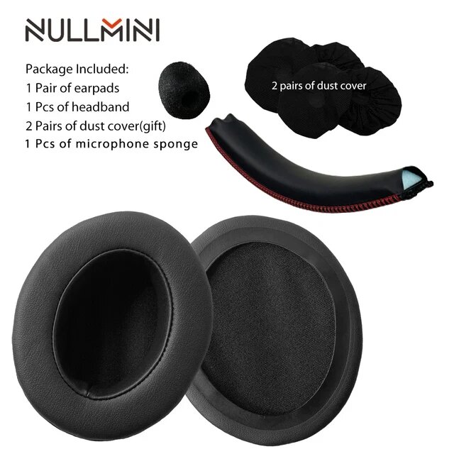 Амбушюры NullMini для наушников HyperX Cloud Alpha A and red headband