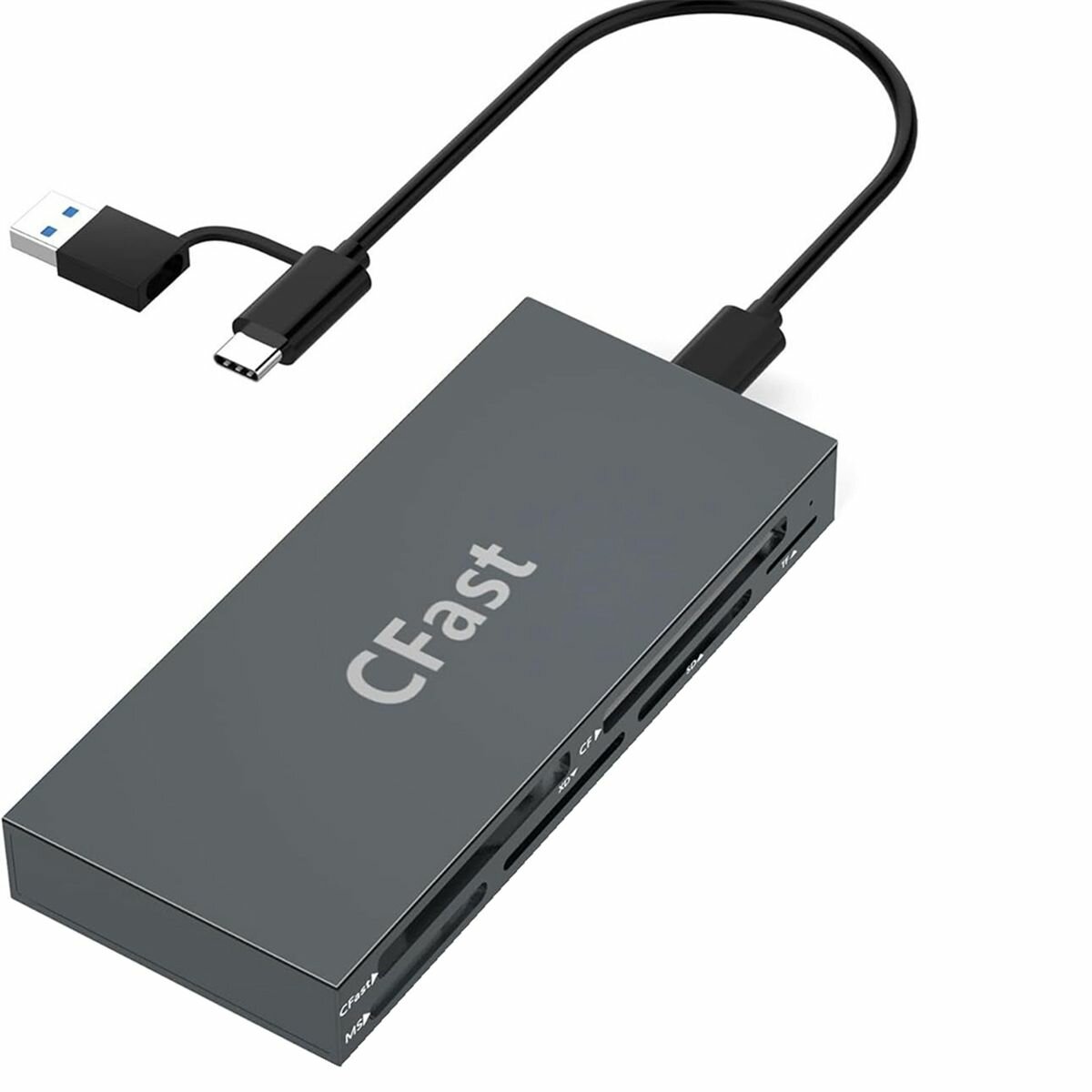 Одновременное чтение 6 карт CF/MS/SD/TF/Cfast Camera Card Reader