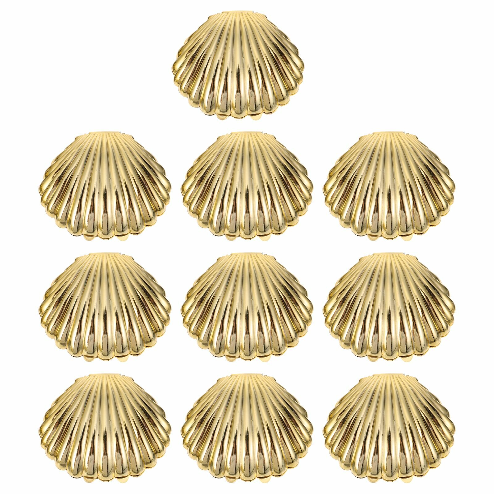 Пластиковая Конфетница, Золотая, Форма Ракушки, Для Свадебных Бонбоньерок, 10 Штук