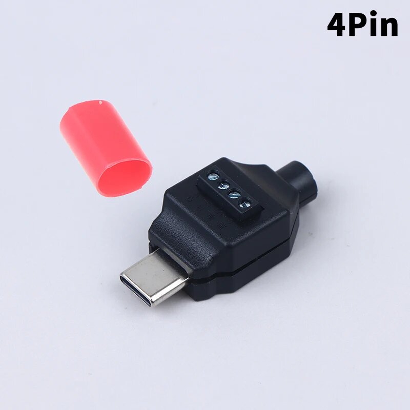 USB C 4Pin разъем, черный (BK1)