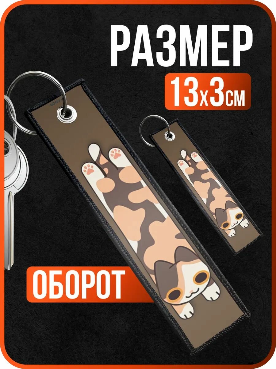 Брелок 1-я Наклейка, черный, белый, коричневый, желтый — фото 1