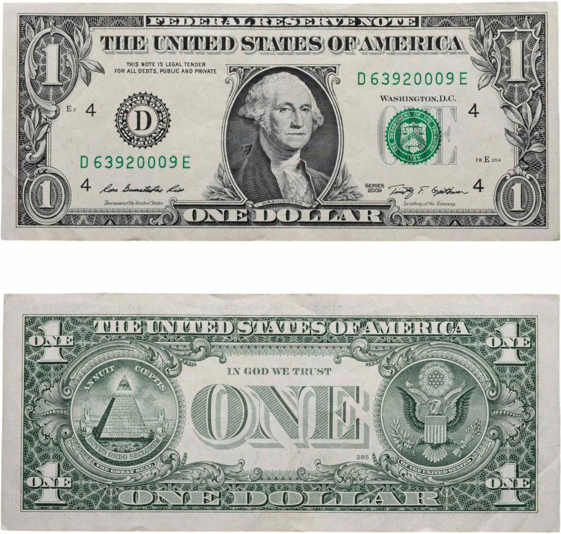 США 1 доллар 2009 год Pick 530 D - Кливленд