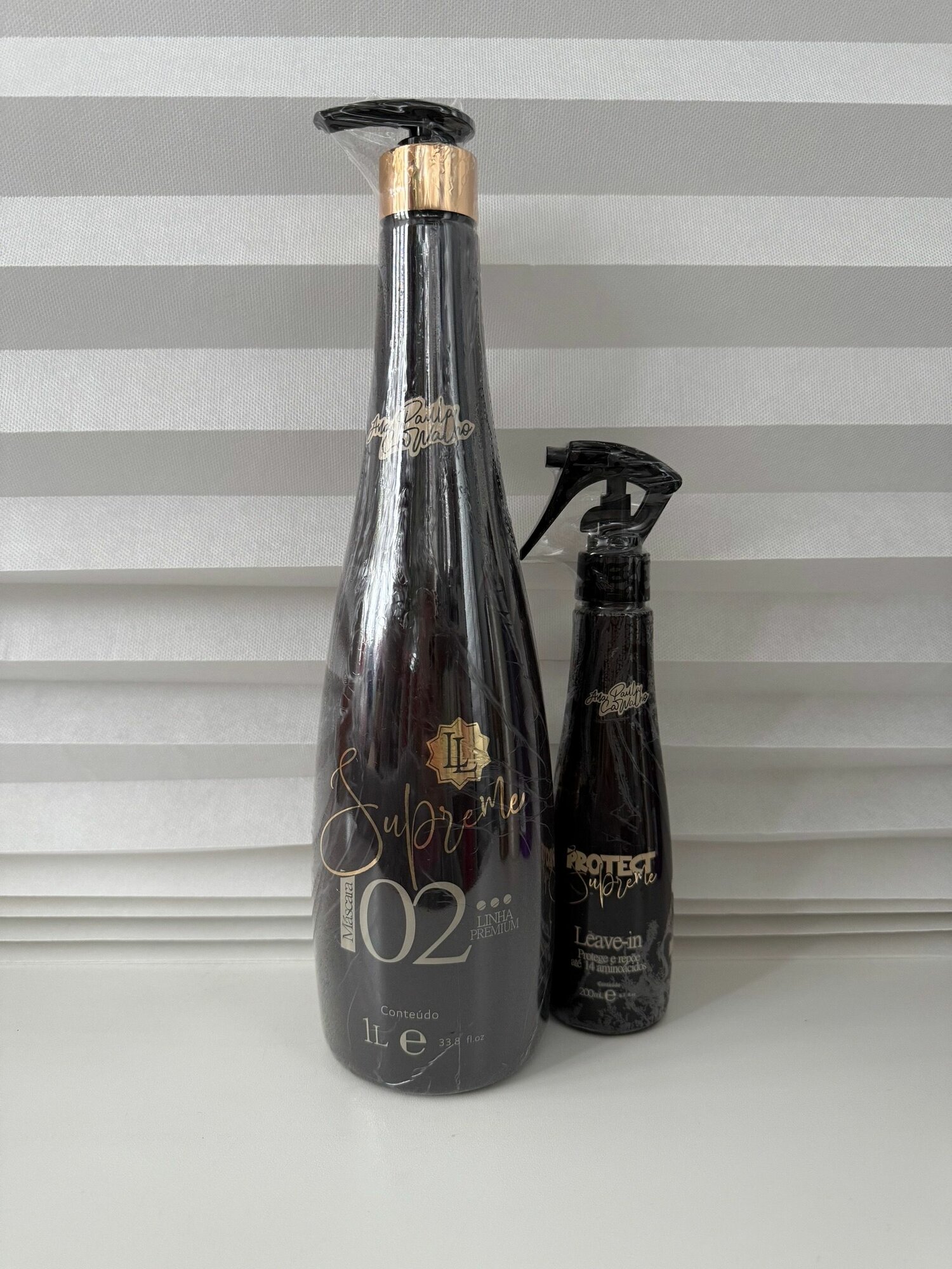 Нанопластика для волос LL Supreme Ana Paula Carvalho профессиональное выпрямление, восстановление и блеск, набор 1000 мл + термозащита