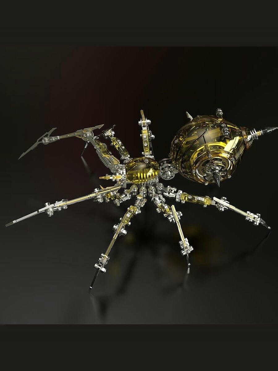 3D металлический конструктор для взрослых Стимпанк Паук , сборная механическая модель, 120 деталей, подарок на день рождения и Рождество (STEAM SPIDER)